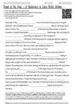 Educational activities with the topic "Dream of the Rood - A ...