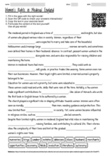 Educational activities with the topic "Women's Rights in Medieval ...