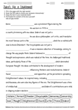 Educational activities with the topic "Diderot's Role in Enlightenment ...