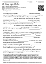 Educational activities with the topic "18th Century English Literature ...