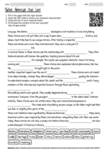 Educational activities with the topic "Native American Oral Lore ...