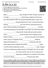 Educational activities with the topic "The Bebop Era in Jazz ...