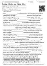 Educational activities with the topic "Australian Literature and ...