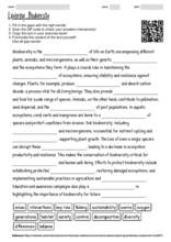 Educational activities with the topic "Exploring Biodiversity ...