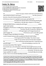 Educational activities with the topic "Exploring the Americas ...