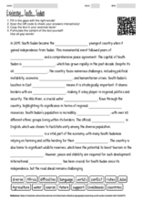 Educational activities with the topic "Exploring South Sudan ...