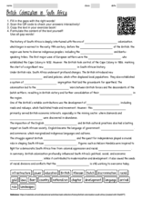 Educational activities with the topic "British Colonization in South ...