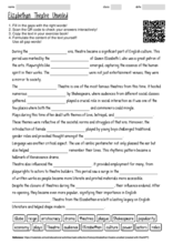Educational activities with the topic "Elizabethan Theatre Unveiled ...